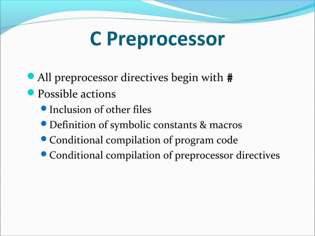 Preprocessor in C | PPT