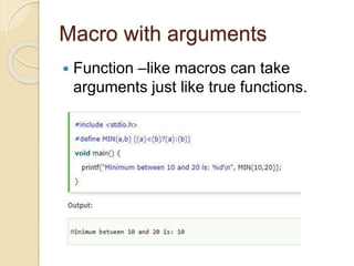 Preprocessor directives in c language | PPTX