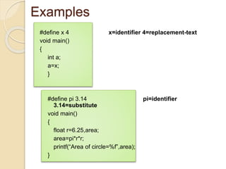 Preprocessor directives in c language | PPT