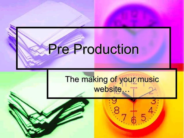 Pre production intro | PPT