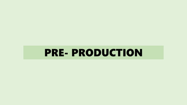 Pre production music video | PPT