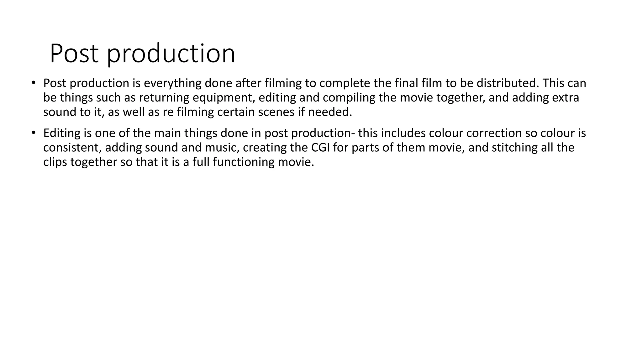 Pre production portfolio | PPT