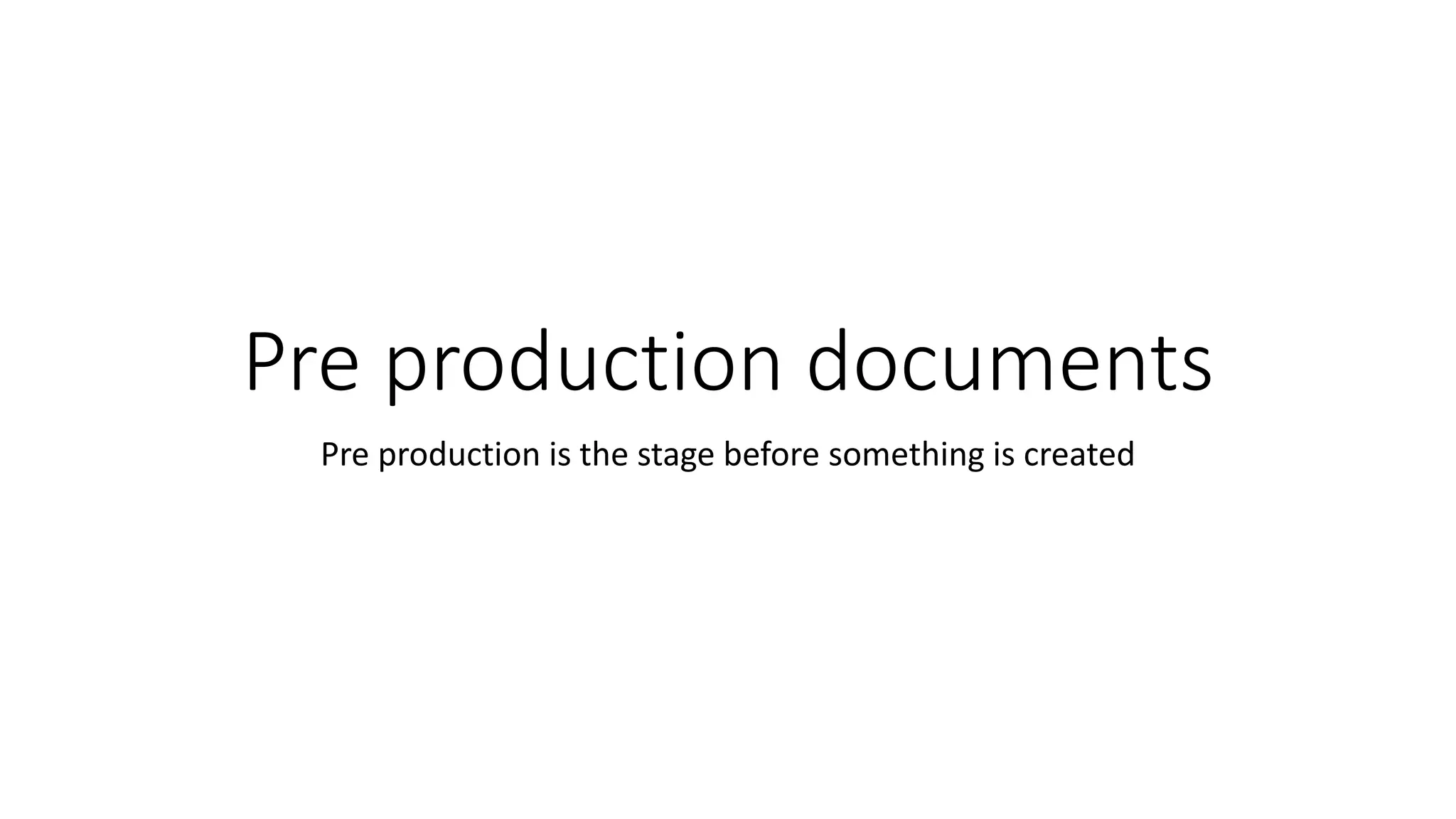 Pre production (Page mock up) | PPT