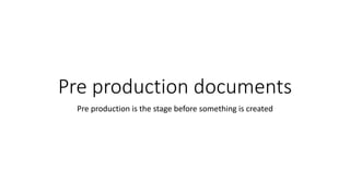 Pre production (Page mock up) | PPT