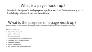 Pre production (Page mock up) | PPTX