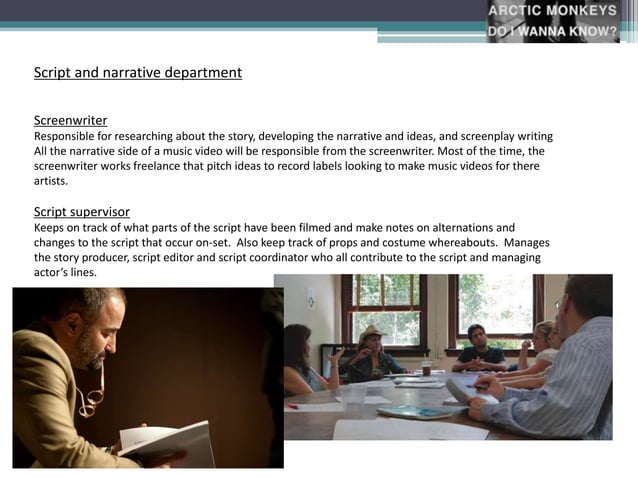 Pre production, production and post production roles within a music ...