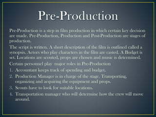 Pre production Research | PPT