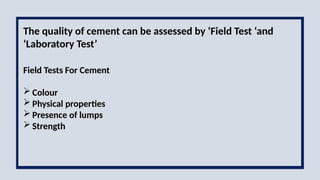 A comparative study on qualities of different of cement available in ...