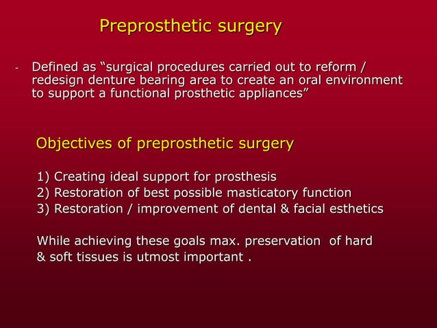 preprosthetic surgery hard and soft tissue.ppt
