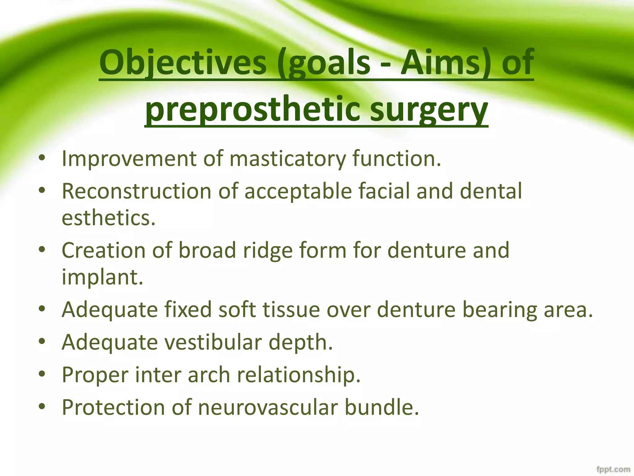 Pre prosthetic surgery | PPTX