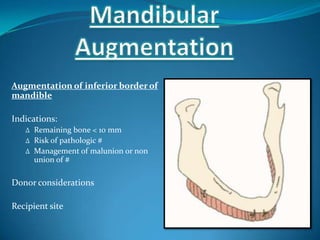 Pre prosthetic surgery (2) | PPT