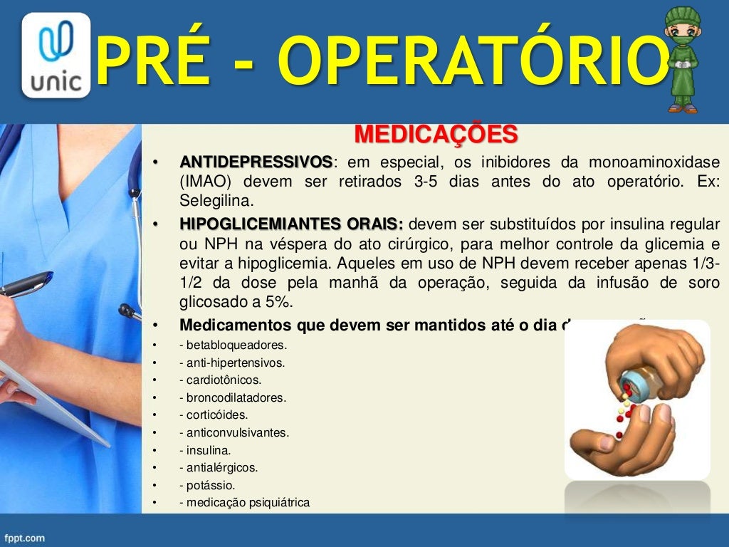 Pré e Pós Operatório em Cirurgia