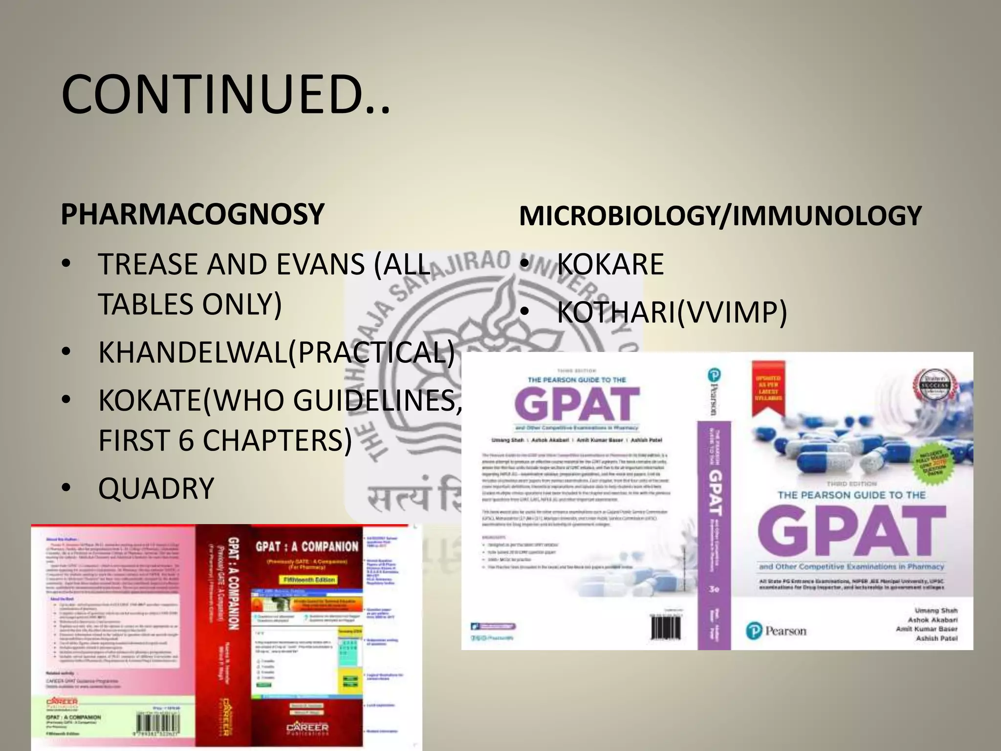 GPAT PREPARATION STRATERGY | PPTX