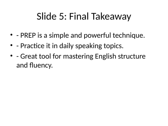 Prep Technique In English Language Presentation Pptx