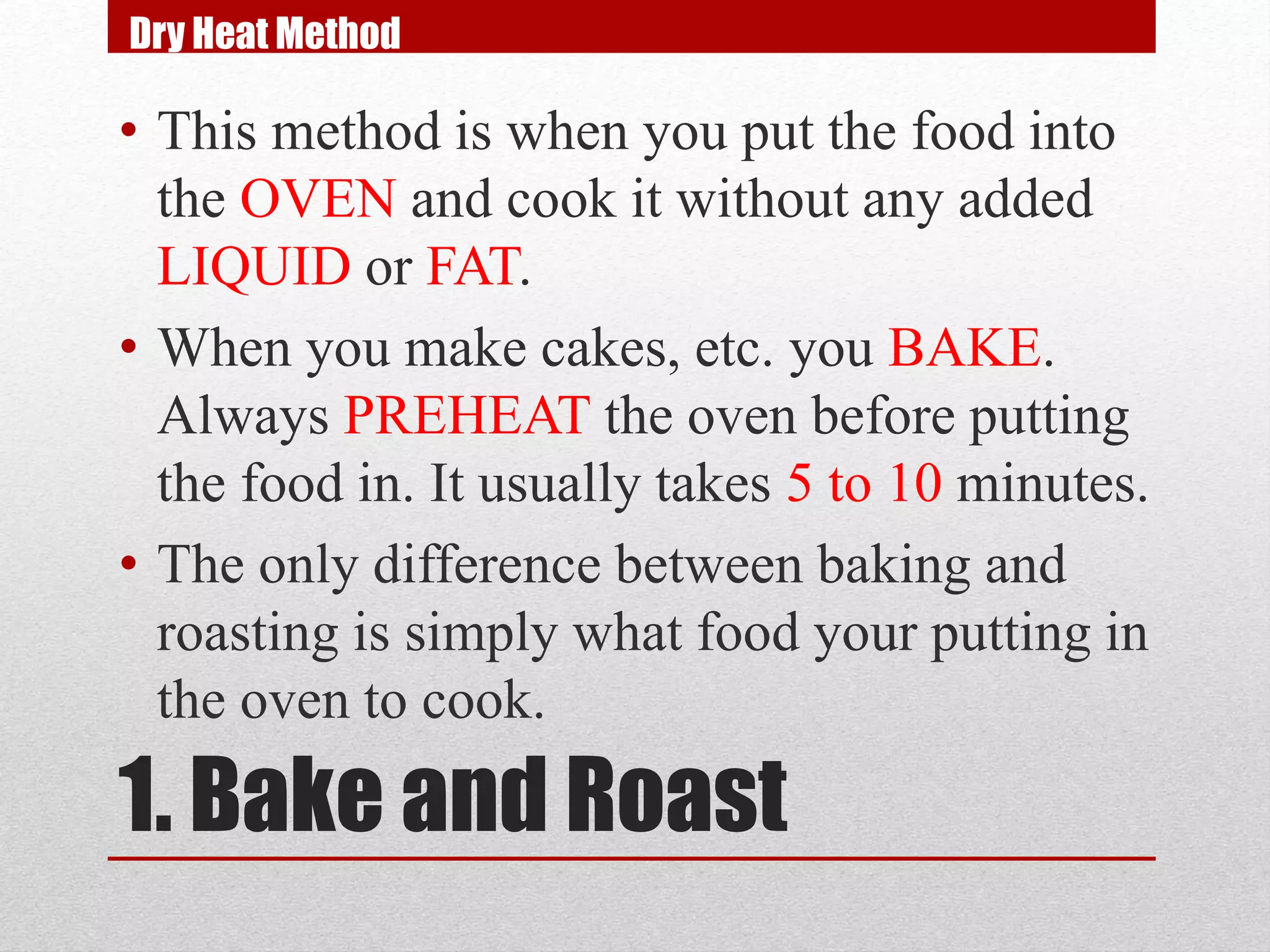 Preparation Terms and Cooking Methods | PPTX