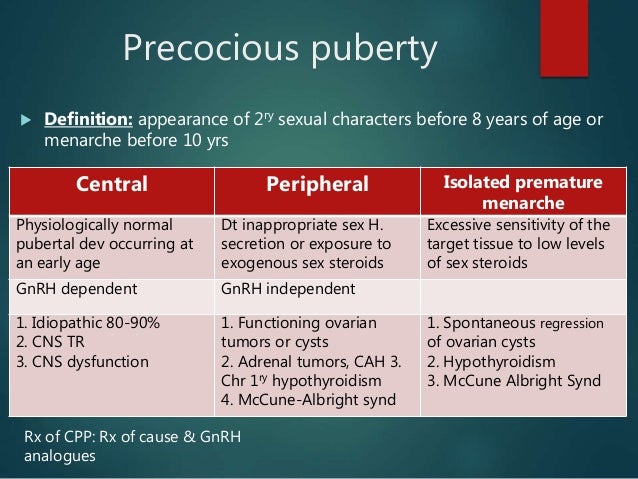 Prepubertal bleeding