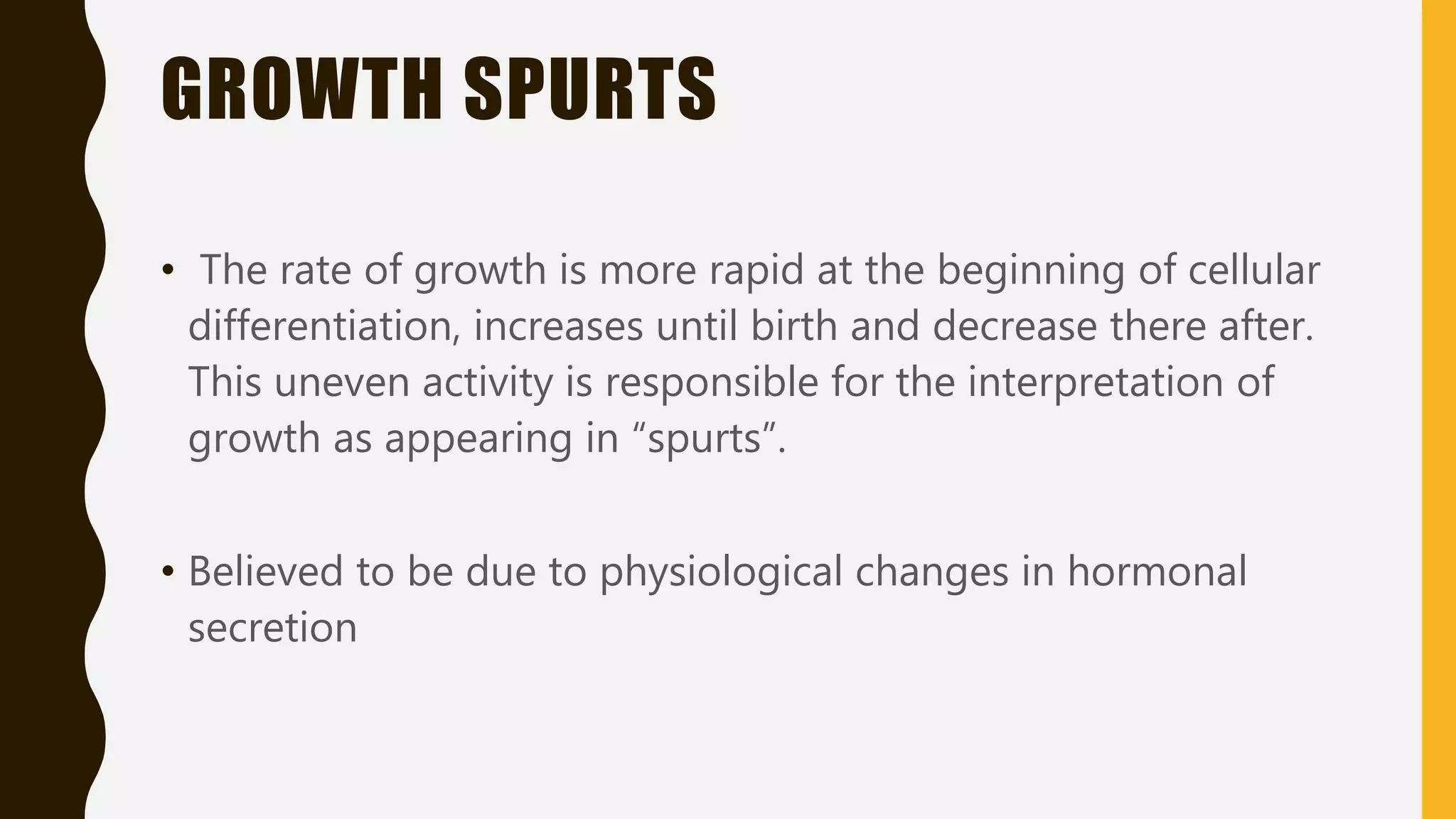 Pre pubertal growth spurt | PPTX