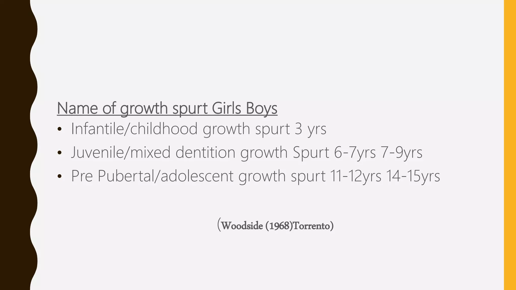Pre pubertal growth spurt | PPTX