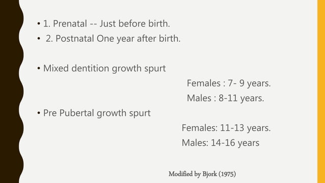 Pre pubertal growth spurt | PPTX