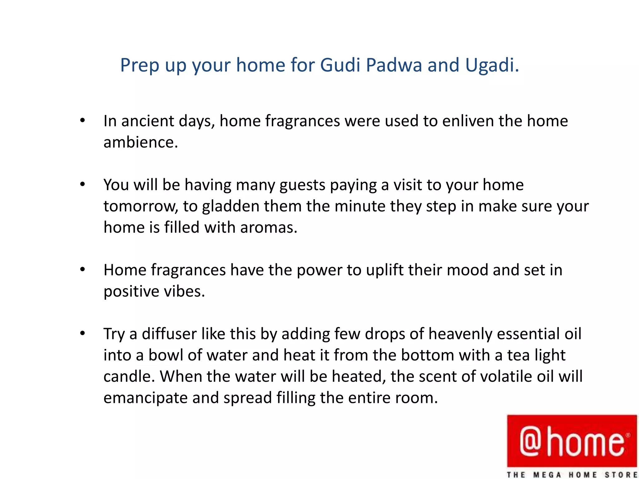 Prepare up your home for gudi padwa and ugadi. | PPTX