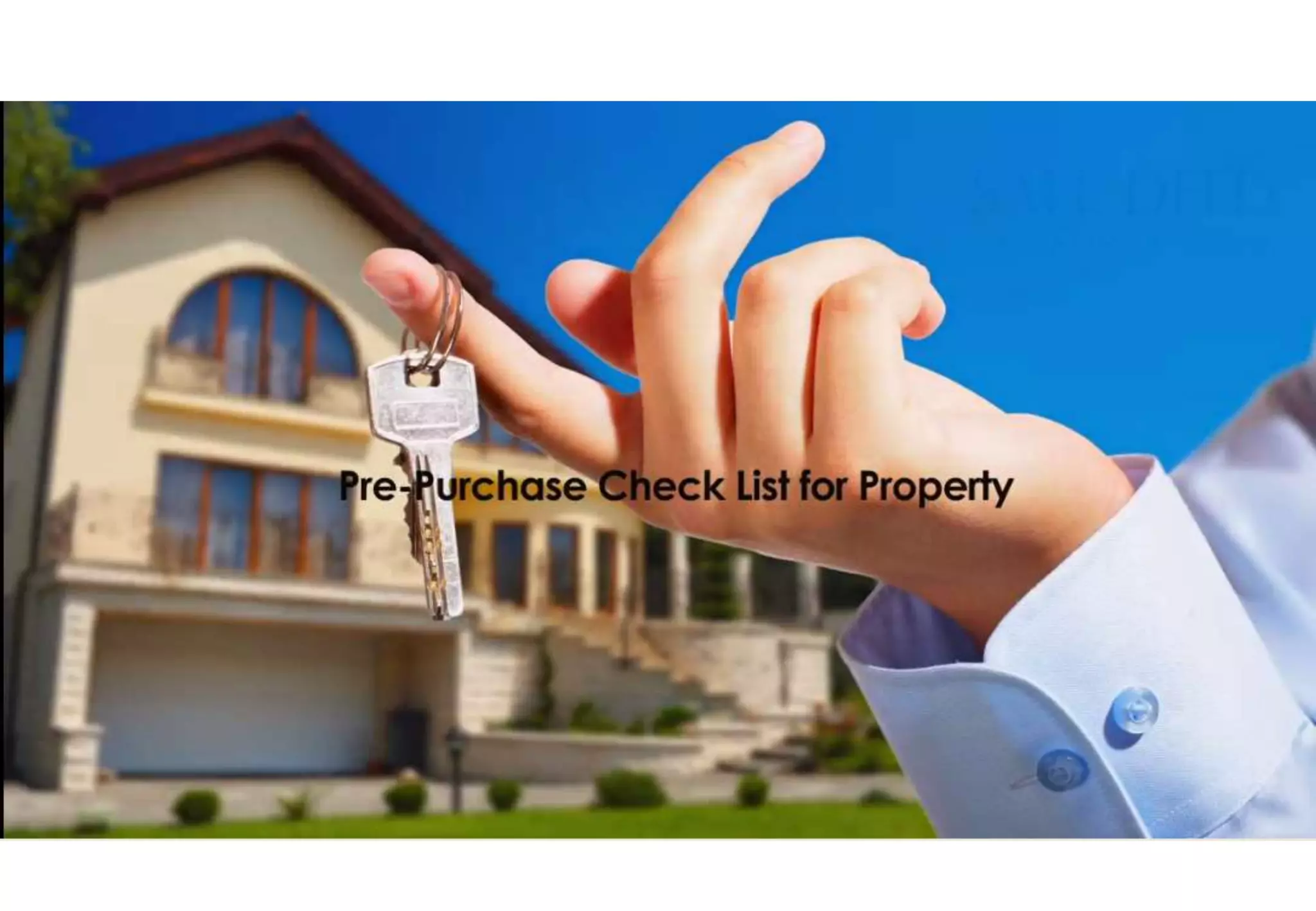 Pre purchase checklist for property | PPT