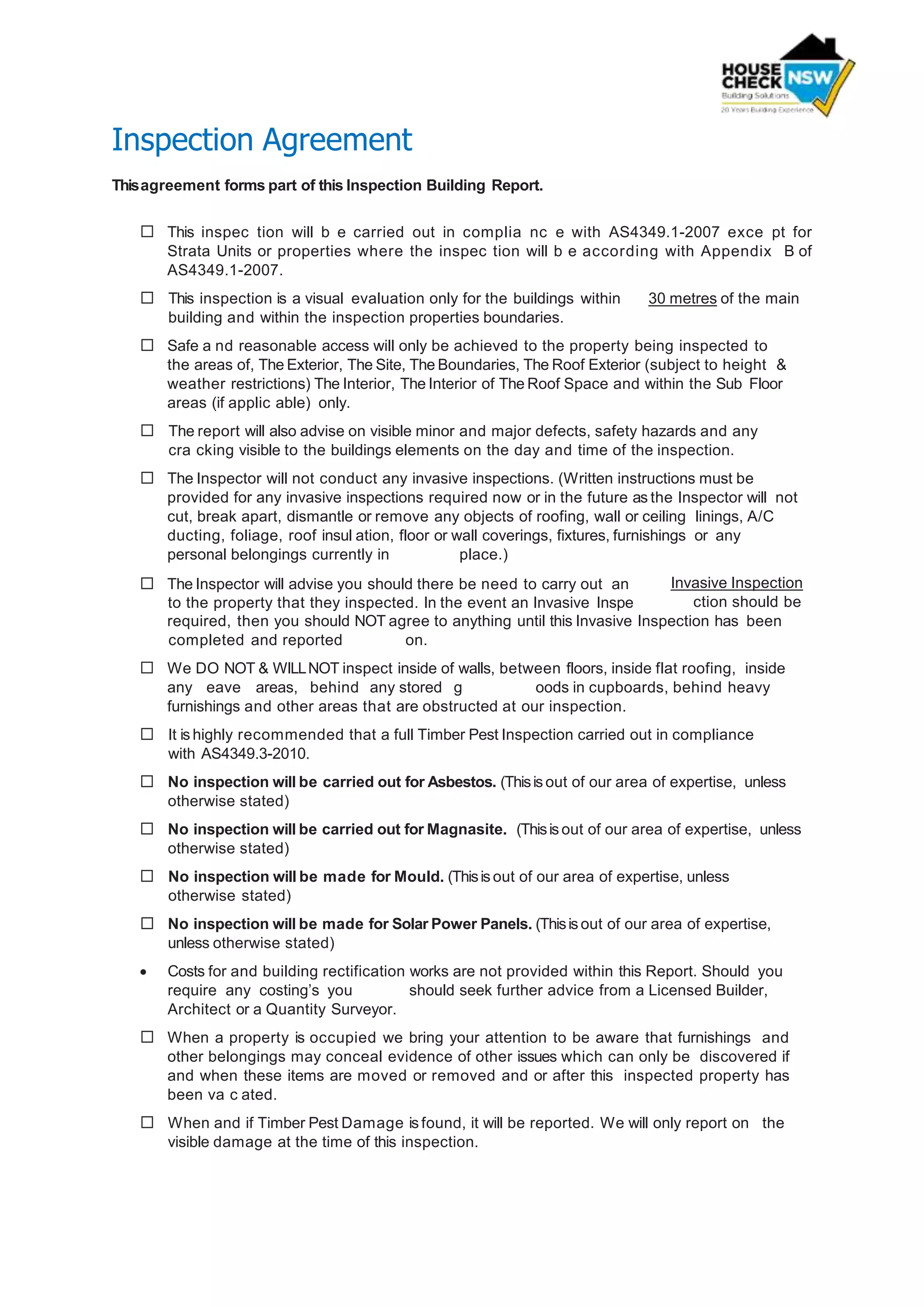 Pre Purchase Building And Pest Inspection Sample Report - Housecheck ...