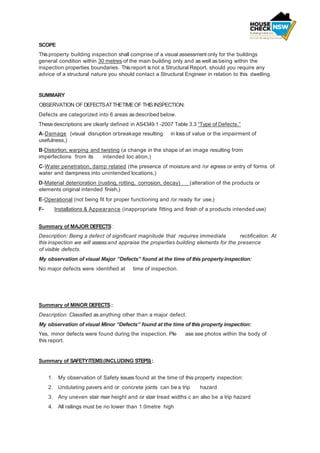 Pre Purchase Building And Pest Inspection Sample Report - Housecheck ...