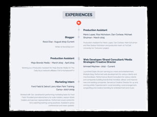 Ishmael Mayhew_Professional Persona Projects | PDF