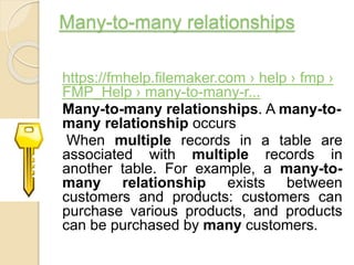 Key,ID Field and Tables Relationship | PPT