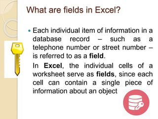Key,ID Field and Tables Relationship | PPT