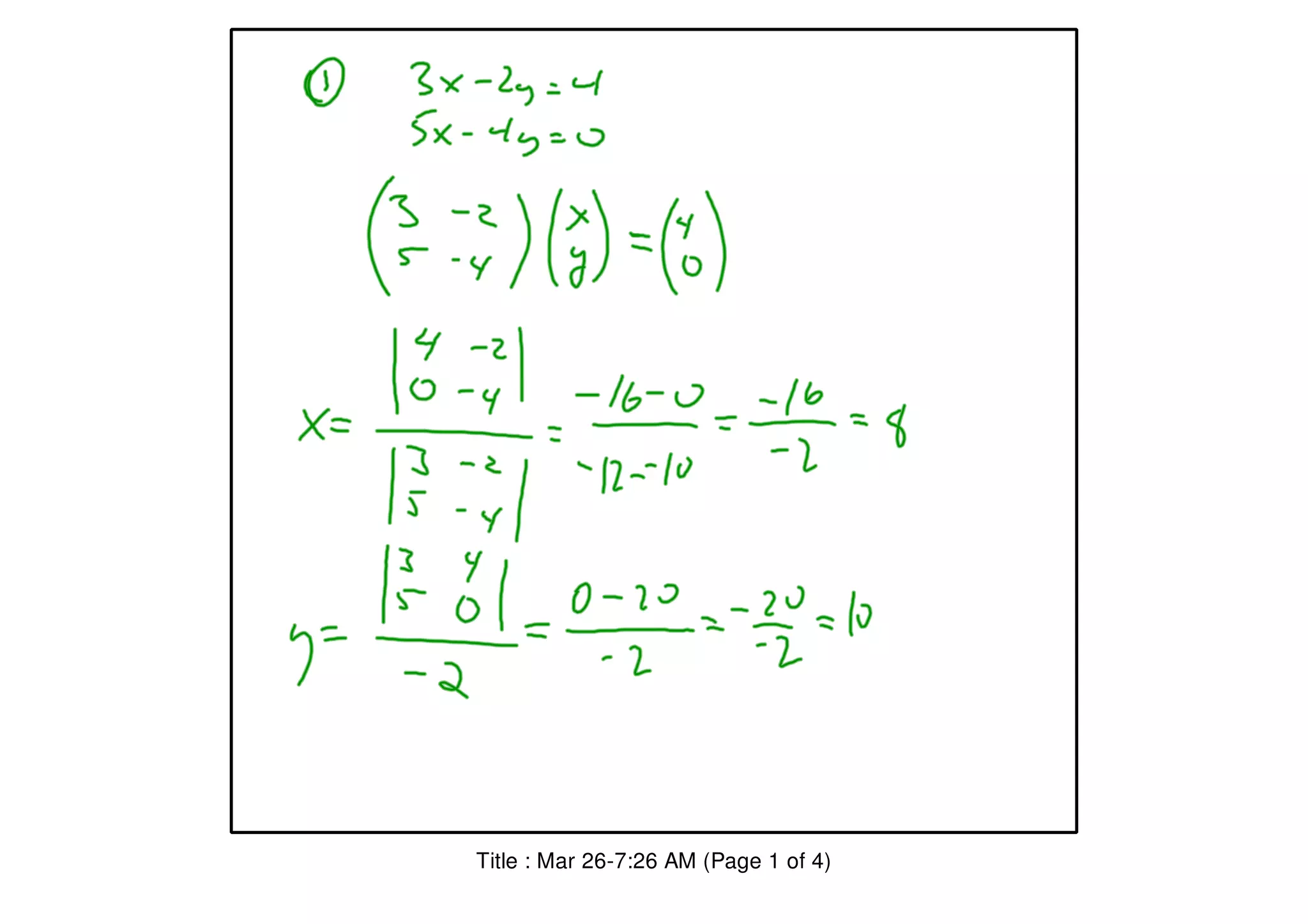 preCalclulus: preQUIZ11B Matrix Algebra | PPT
