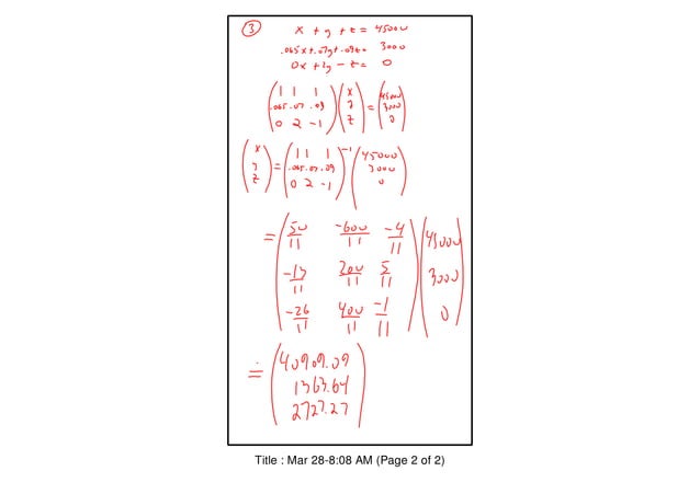 preCalculus: preQuiz11D, Matrix Algebra | PPT