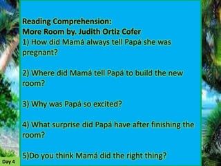 More Room by. Judith Ortiz Cofer | PPTX