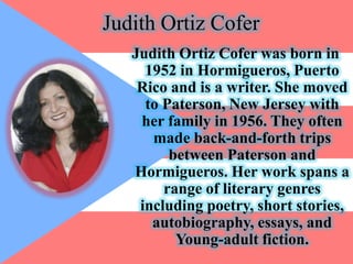 More Room by. Judith Ortiz Cofer | PPTX