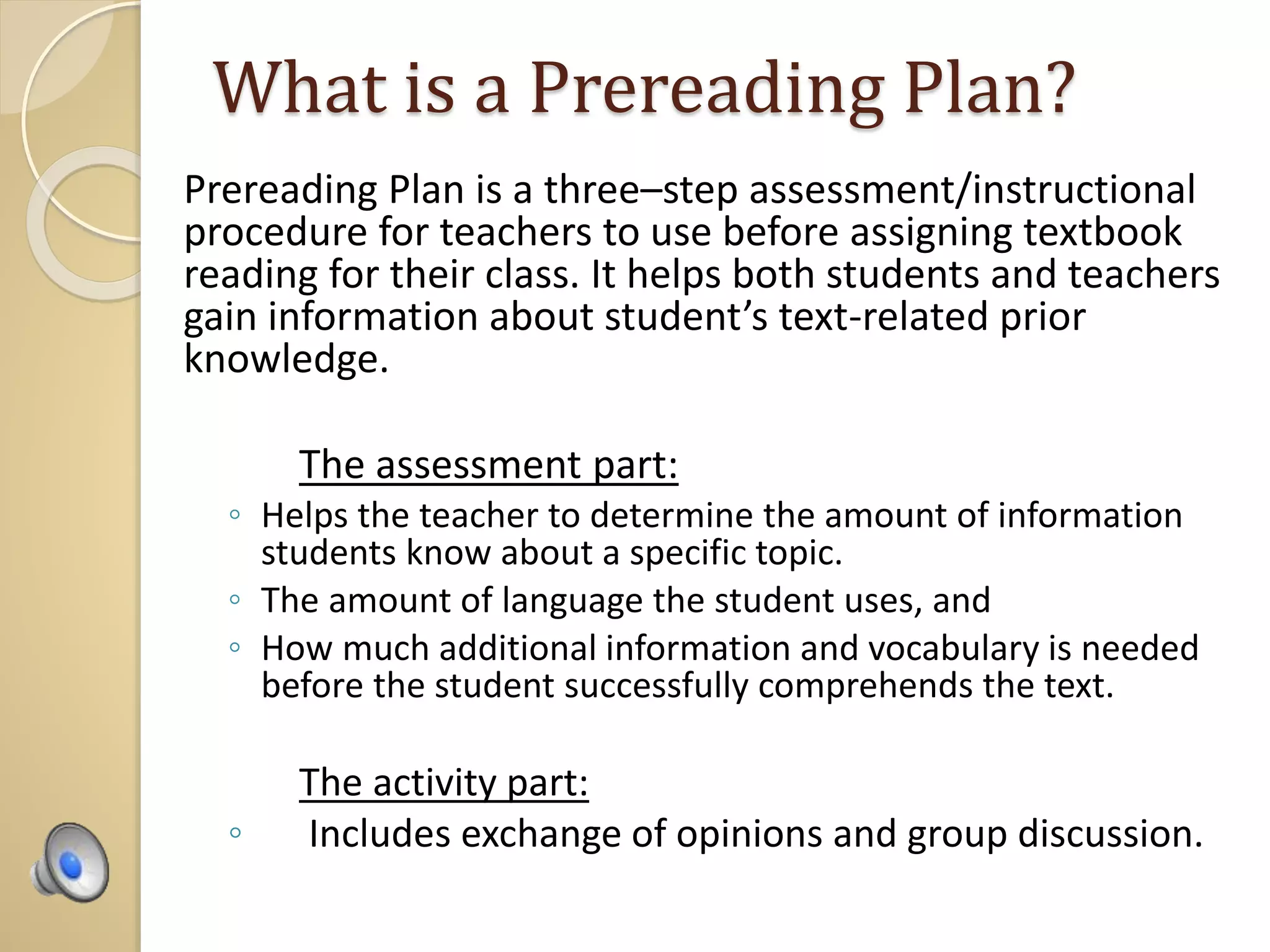Prereading plan strategy ~ presentation | PPT