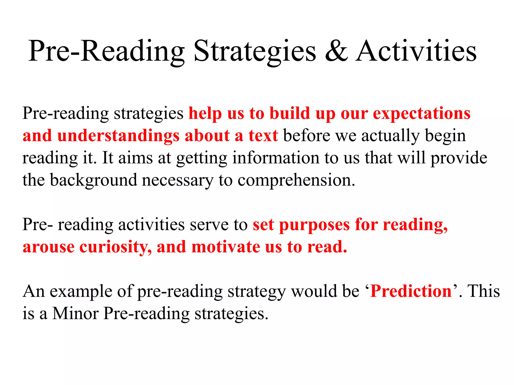 Pre Reading Strategies - 1.ppt