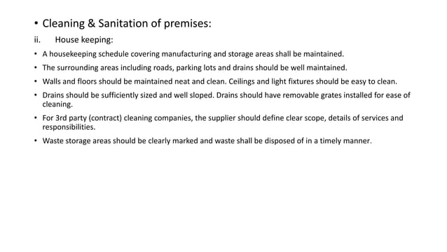 Prerequisite Program (PRP).pptx | Bath and Shower | Personal Care