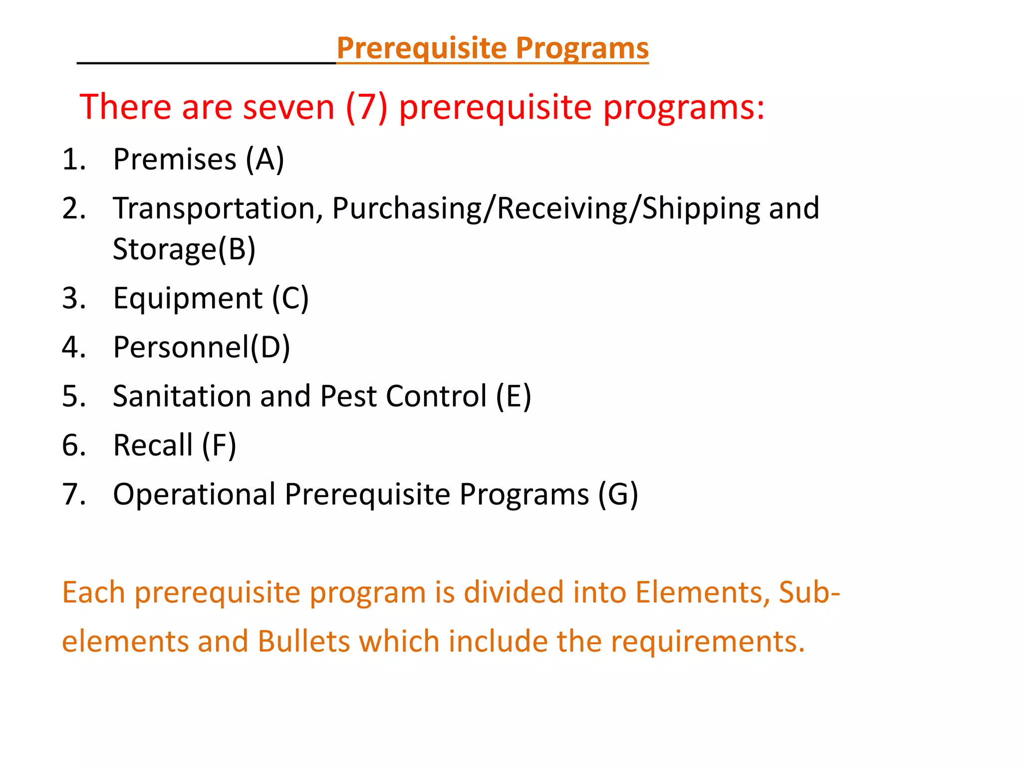 Prerequisite programs | PPTX