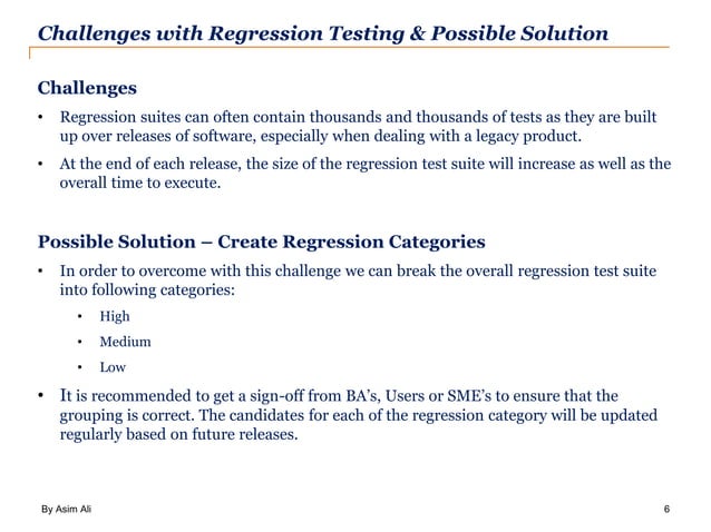 Risk Based Regression Testing Approach Pdf Web Development Internet