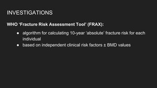 Osteoporosis and Different Pharmacological management | PPTX ...