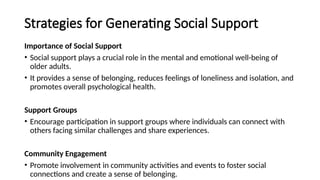 Pre Retirement Counselling and Social Support | PPTX | Retirement ...