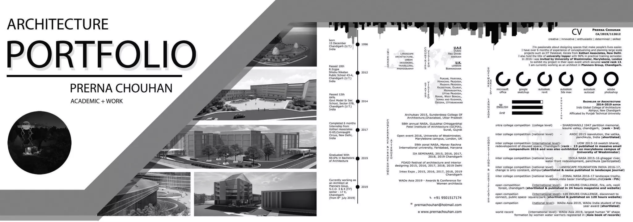 Ar. Prerna Chouhan - academic and work portfolio | PPT