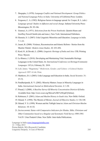 Linguistic Duopoly: A Case of Mewati | PDF