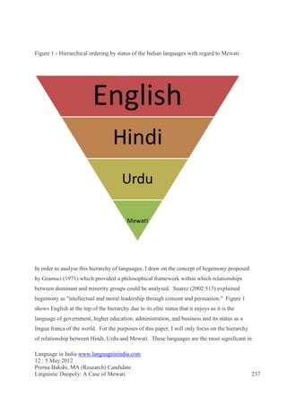 Linguistic Duopoly: A Case of Mewati | PDF