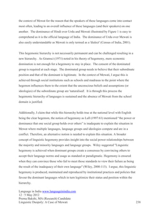 Linguistic Duopoly: A Case of Mewati | PDF