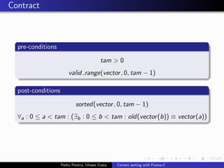Correct sorting with Frama-C | PDF | Programming Languages | Computing