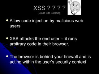 XSS filter on Server side | PPT