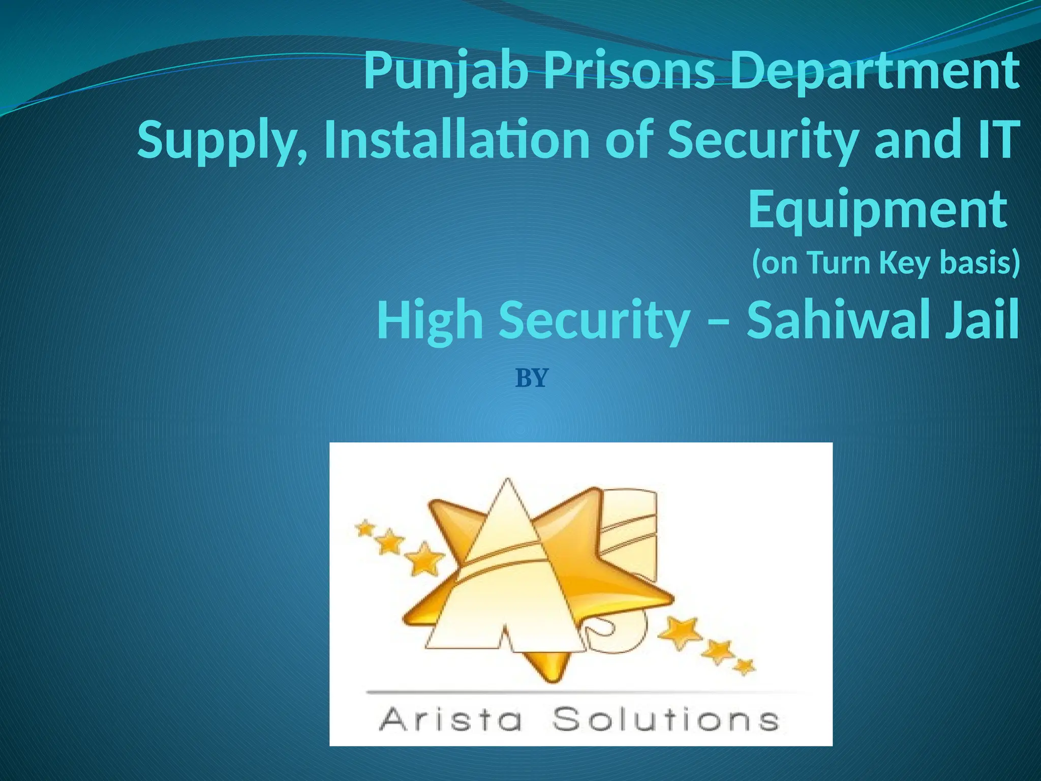 Punjab Prisons Presentation for Security Prisons | PPT