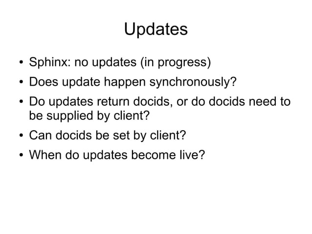 Designing a generic Python Search Engine API - BarCampLondon 8 | PPT