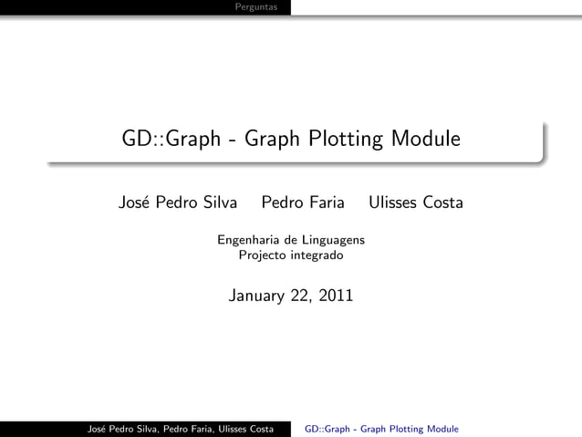 GD::Graph - Graph Plotting Module | PPT